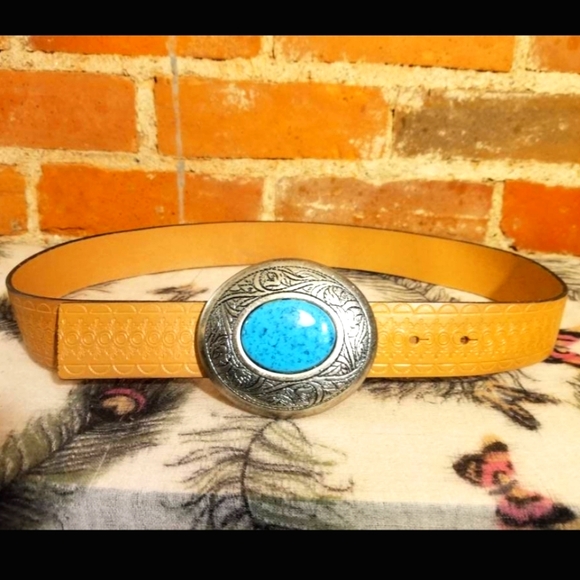 Vintage | Accessories | Tooled Leather Belt Vintage 9s Western ...